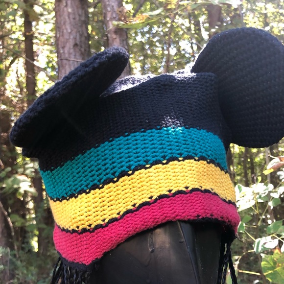 Disney | Accessories | Disney Reggae Jamaica Adult Beanie Mickey Mouse ...